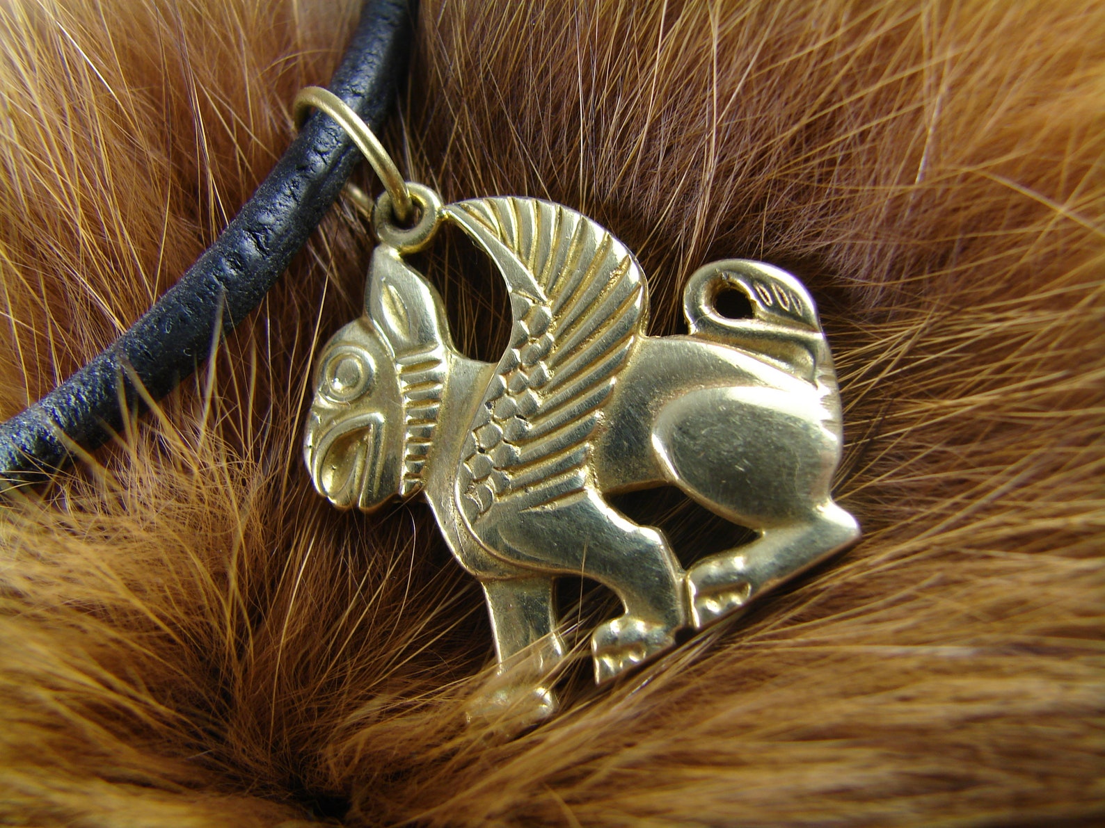 Bronze gryphon pendant Griffon jewelry Fantasy Historical | Etsy