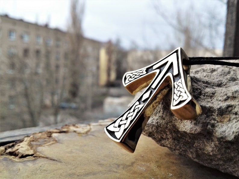 Tyr Rune Pendant Teiwaz Bronze Viking Jewelry Tiwaz Rune | Etsy