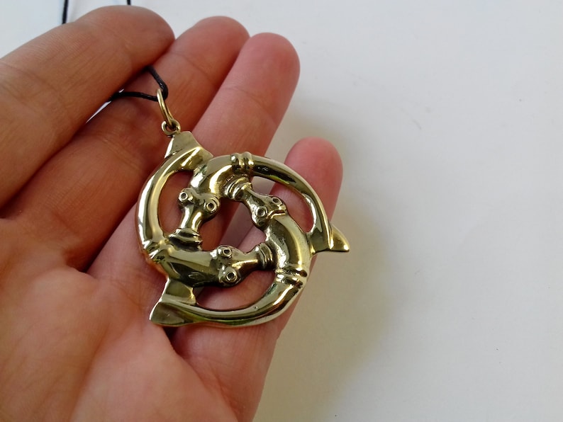 Bronze fish necklace Scythian replica Fantasy pendant | Etsy