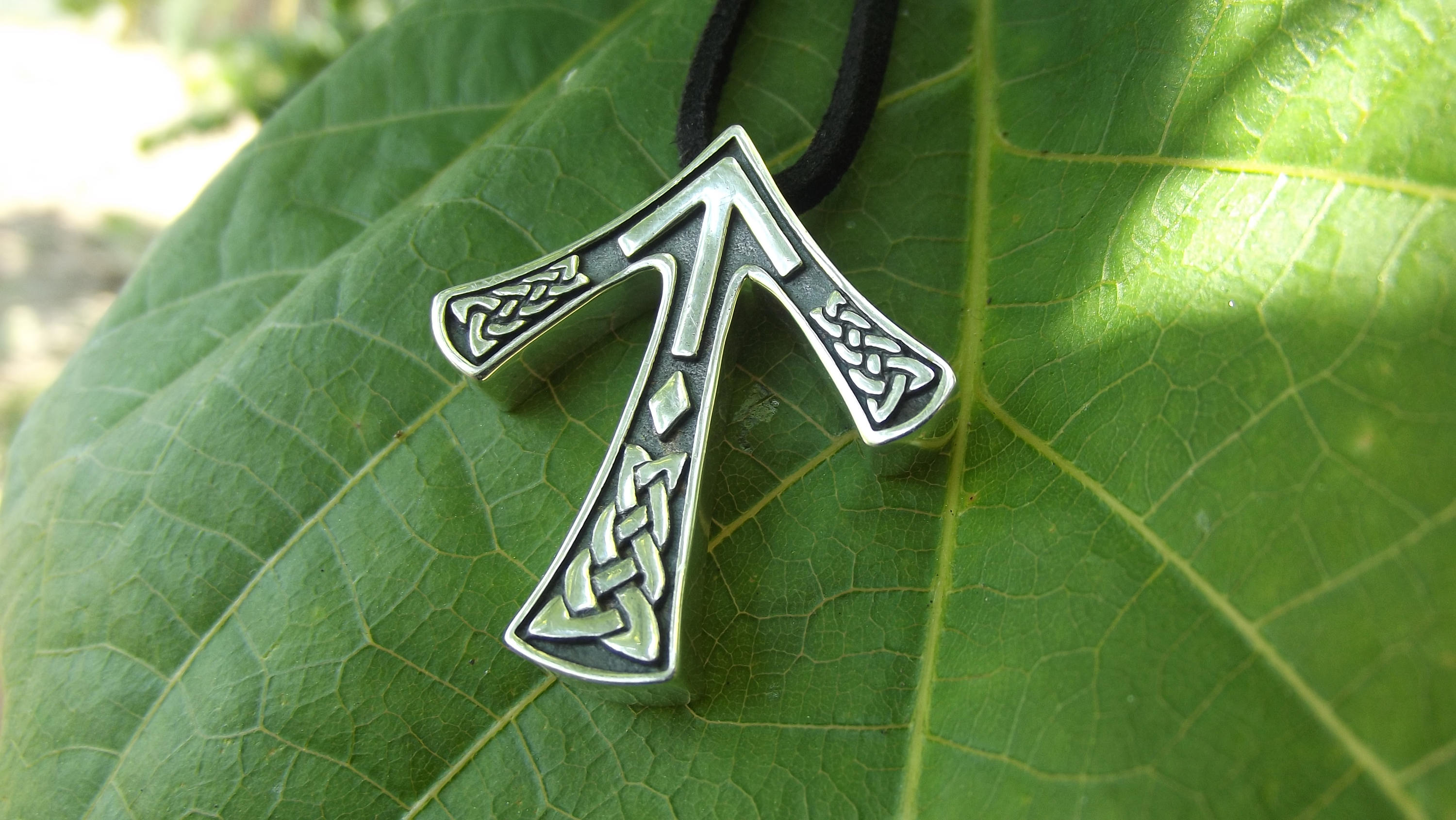 Tyr rune pendant Silver Viking amulet Tiwaz rune pendant | Etsy