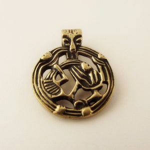 Bronze Viking Jewelry, Borre Style, Viking Pendant, Medieval Jewelry ...