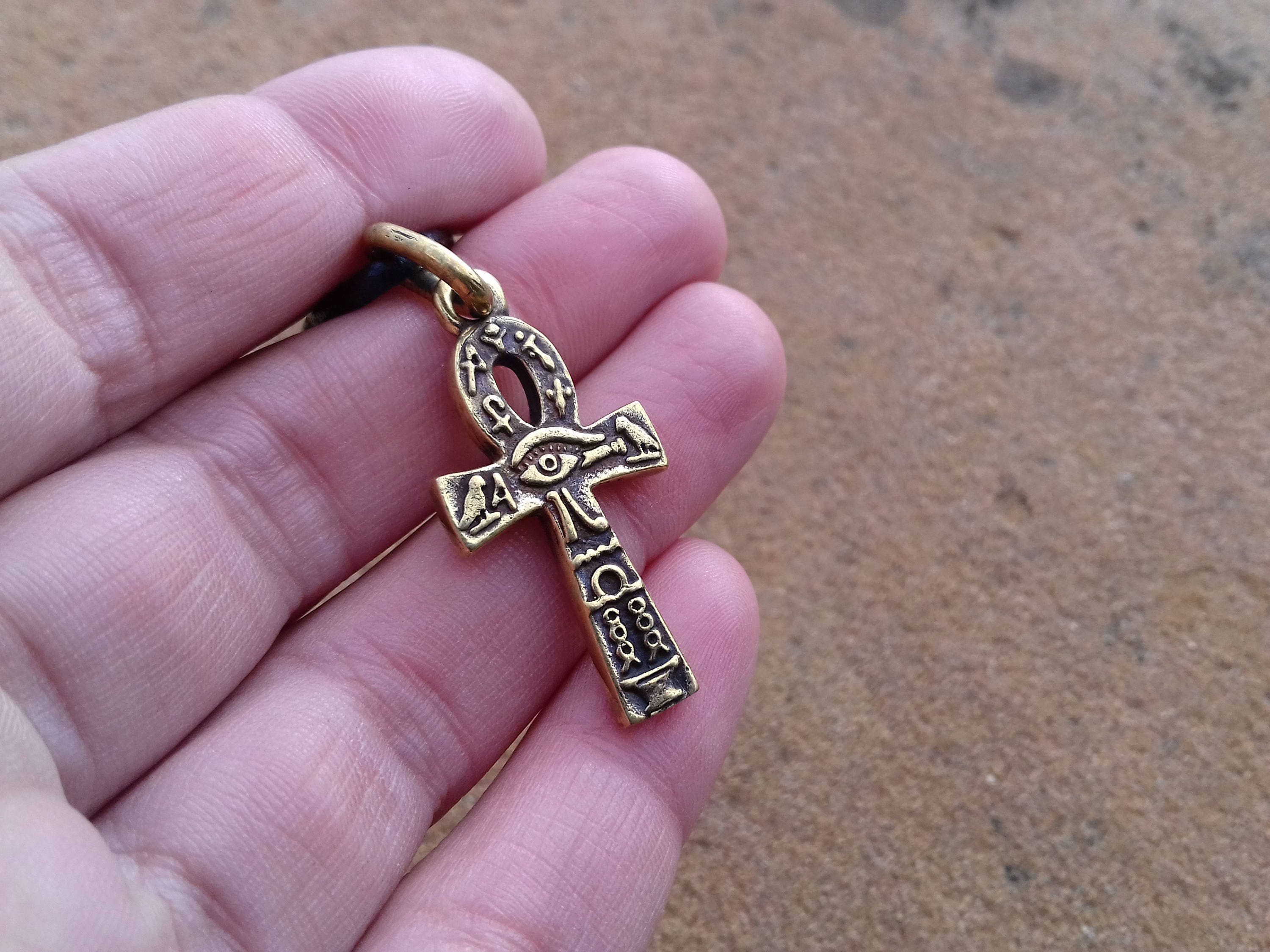 Anhk Necklace, Bronze Ankh Pendant, Egypt Jewelry, Key of Life, Ankh ...