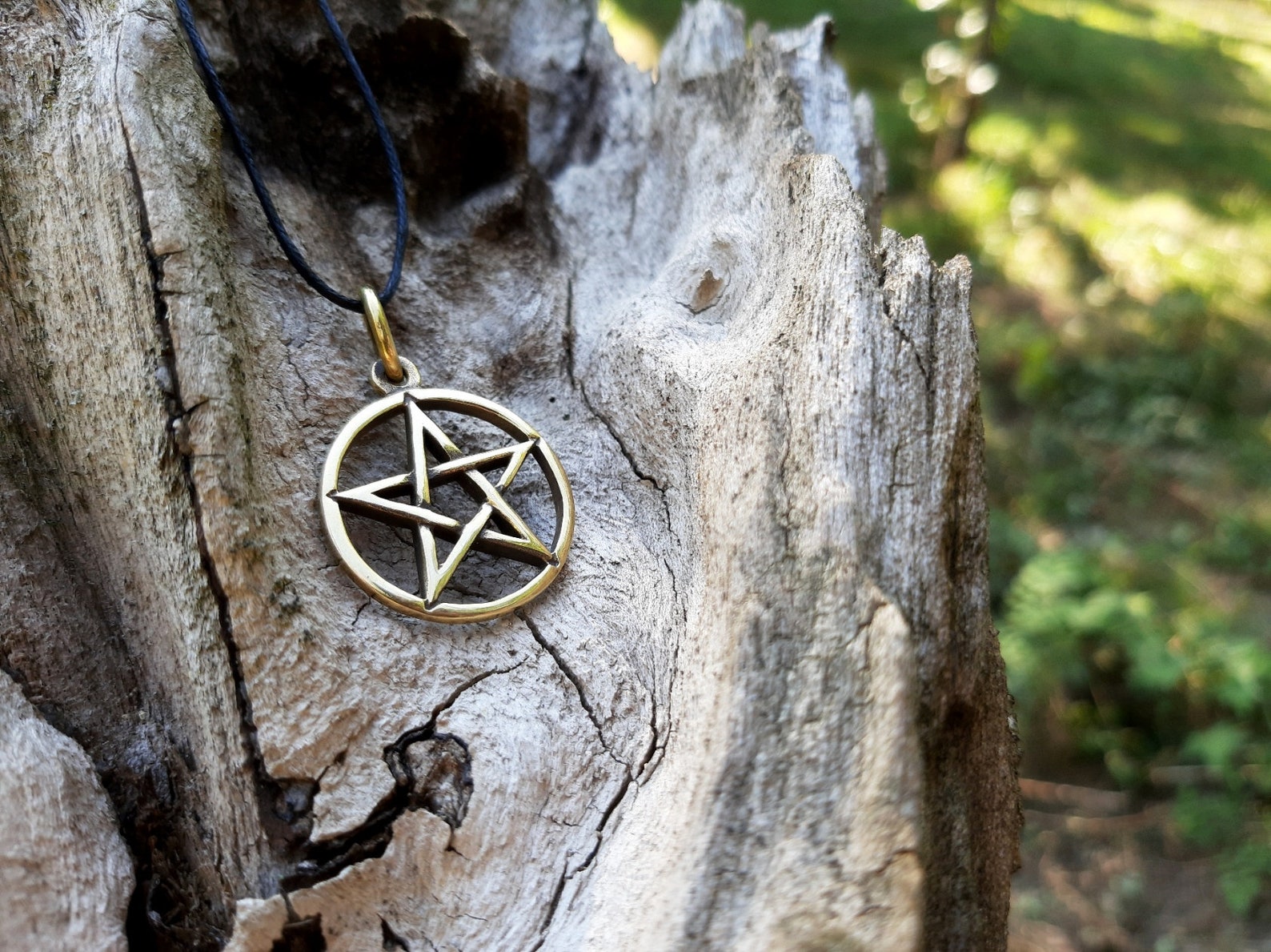 Pentagram Pendant, Wiccan Jewelry, Witchcraft Necklace, Pagan Talisman ...