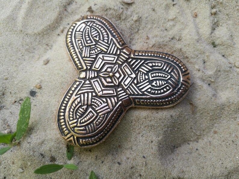 Viking Brooch, Trefoil Brooch, Fibula Viking, Viking Jewelry, Viking ...