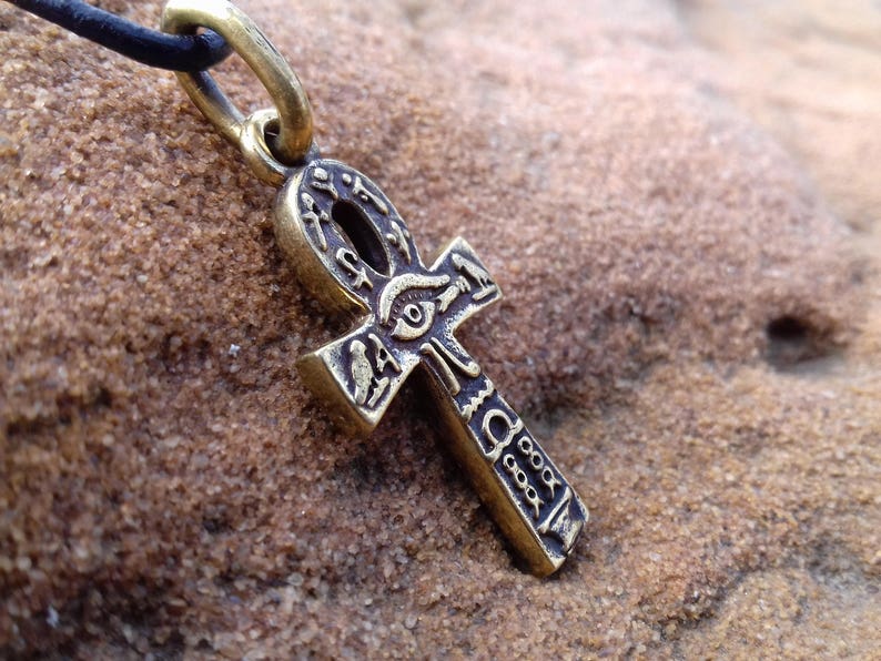 Anhk Necklace Bronze Ankh Pendant Egypt Jewelry Key of - Etsy
