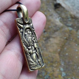 Bronze Veles God Necklace, Slavic Symbol, Pagan Jewelry, Ethnic Amulet ...