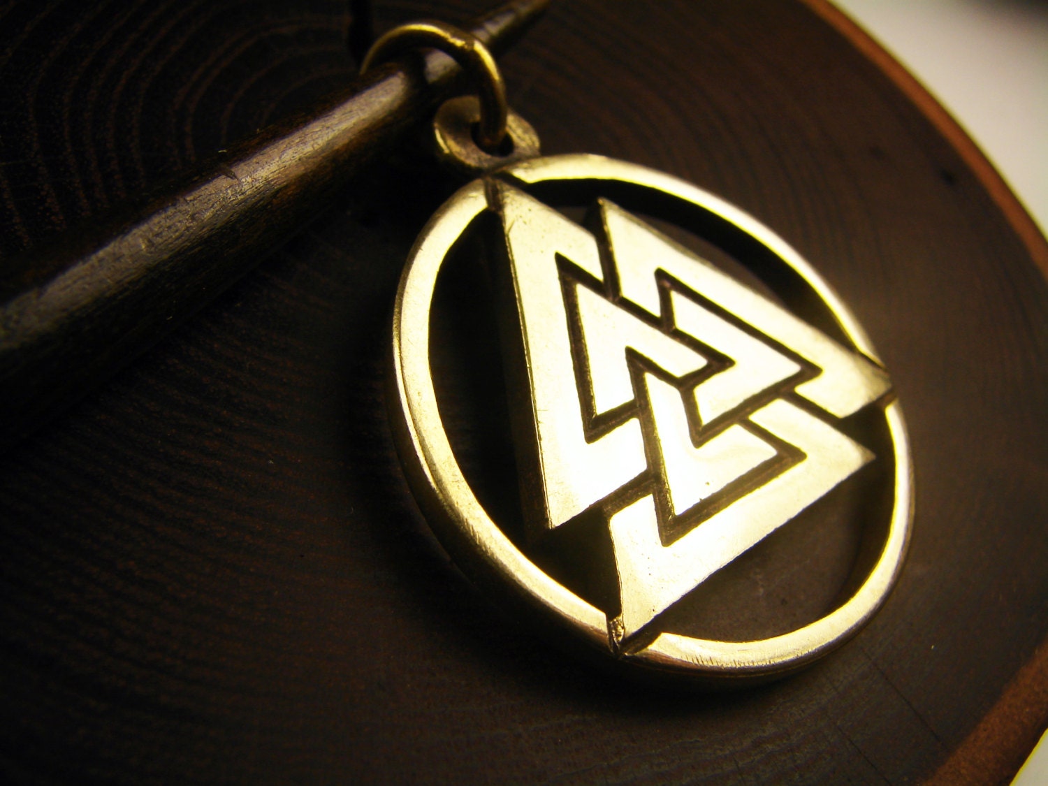 Valknut bronze pendant Viking jewelry Norse Scandinavian | Etsy