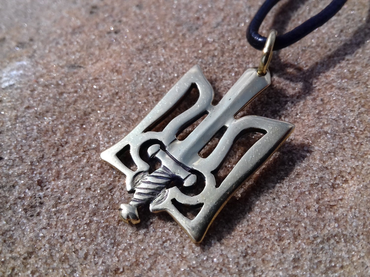 Ukrainian Tryzub Pendant Bronze Ukraine Symbol Trident | Etsy