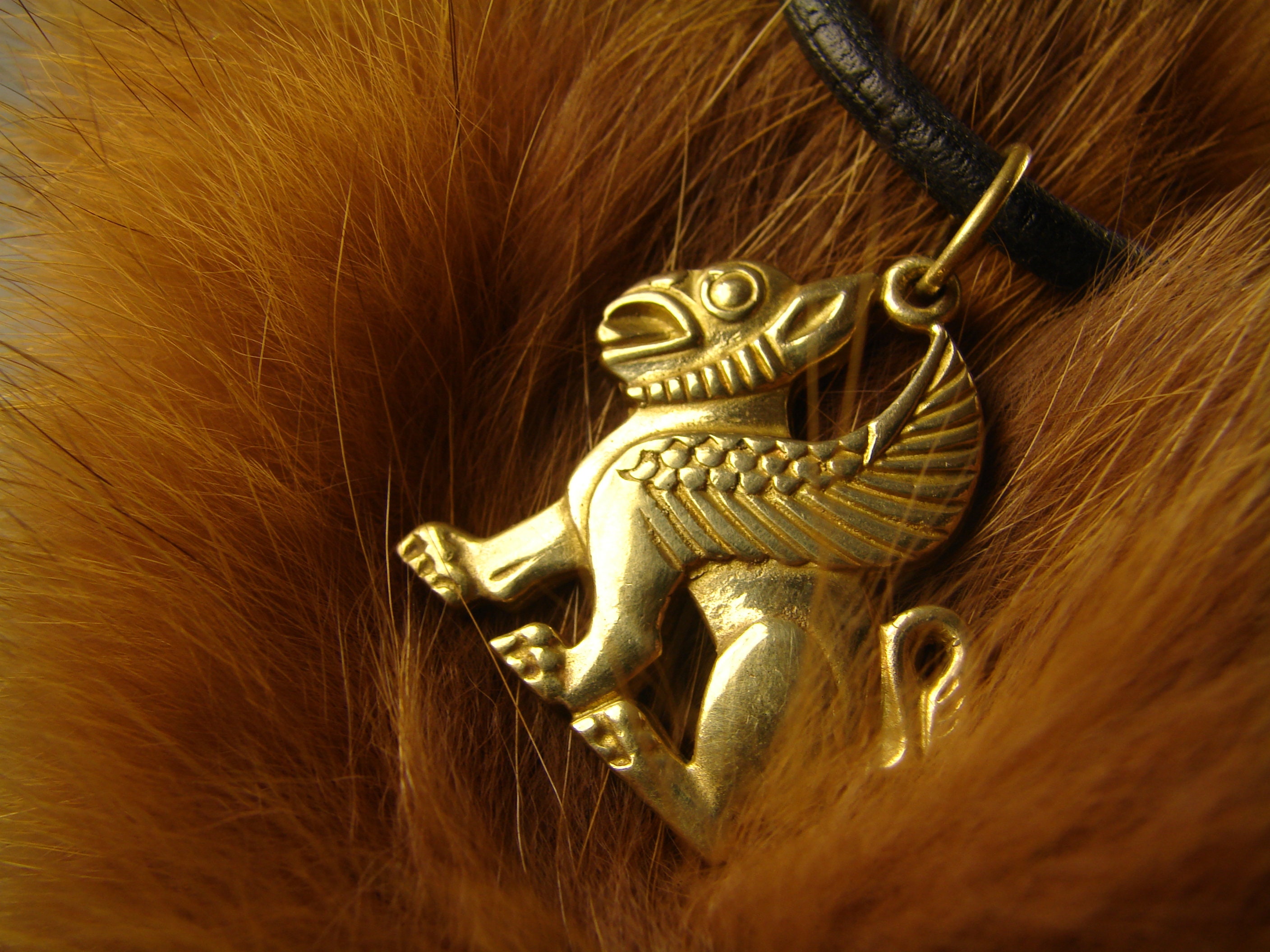 Bronze Gryphon Pendant Griffon Jewelry Fantasy Historical - Etsy