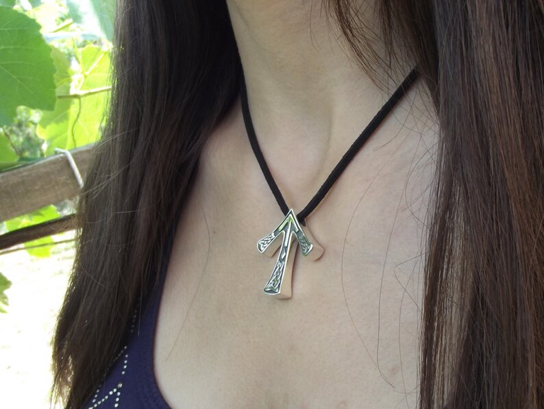 Tyr Rune Pendant Silver Viking Amulet Tiwaz Rune Pendant - Etsy