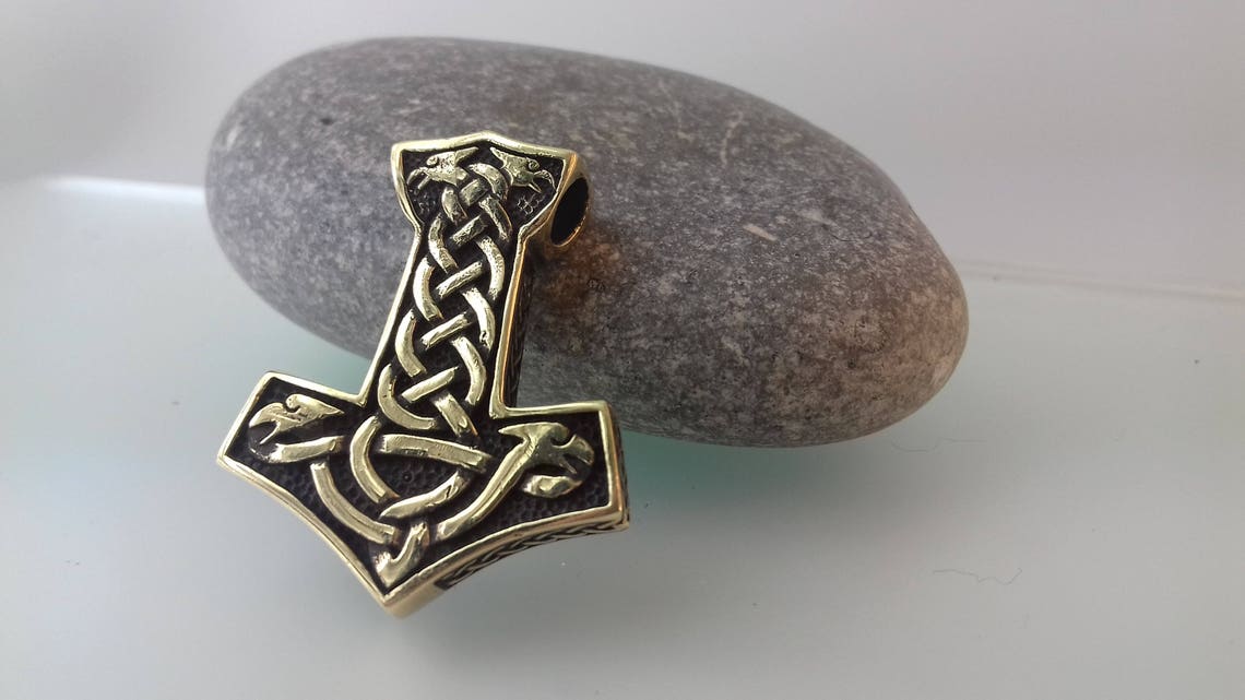Mjolnir Pendant, Thor's Hammer, Viking Jewelry, Mjölnir Necklace ...