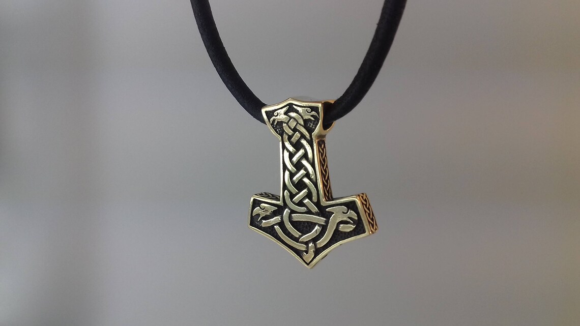 Mjolnir Pendant, Thor's Hammer, Viking Jewelry, Mjölnir Necklace ...