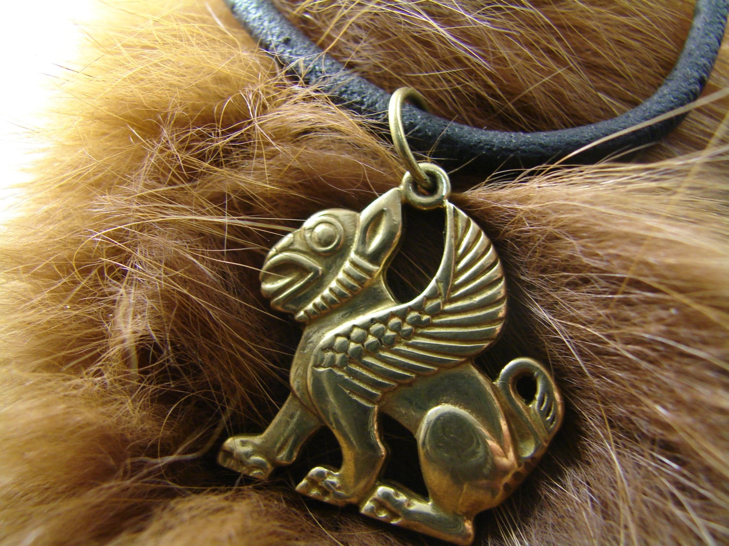 Bronze Gryphon Pendant Griffon Jewelry Fantasy Historical - Etsy