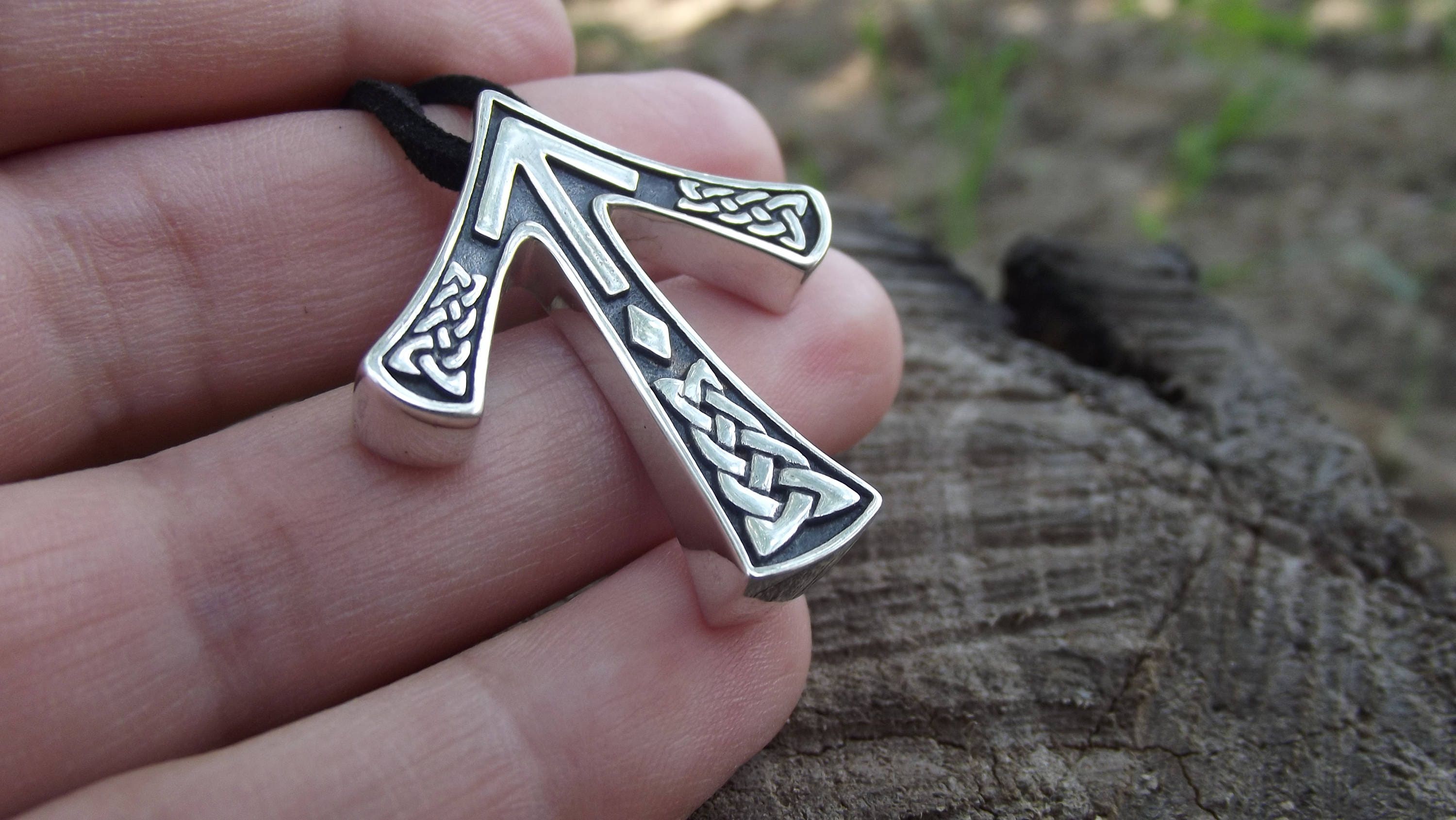 Tyr Rune Pendant Silver Viking Amulet Tiwaz Rune Pendant - Etsy UK
