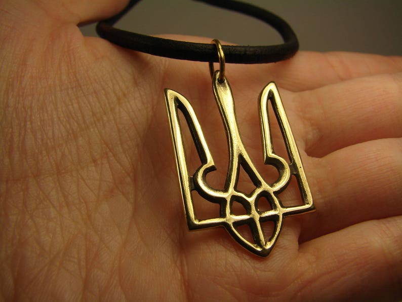 Ukraine Symbol Trident Necklace Ukraine Style Jewelry - Etsy