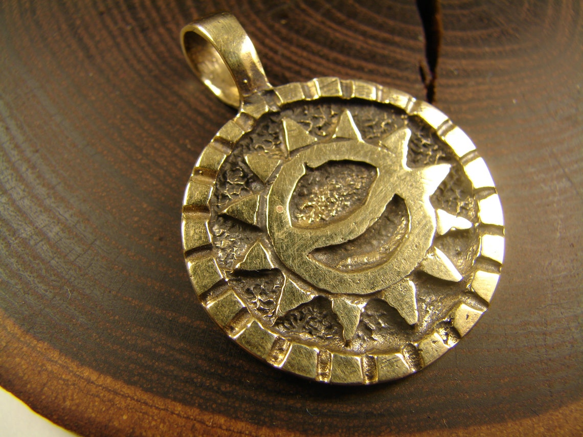 Bronze Lada Sun Pendant Slavic Symbol Slavic Style | Etsy