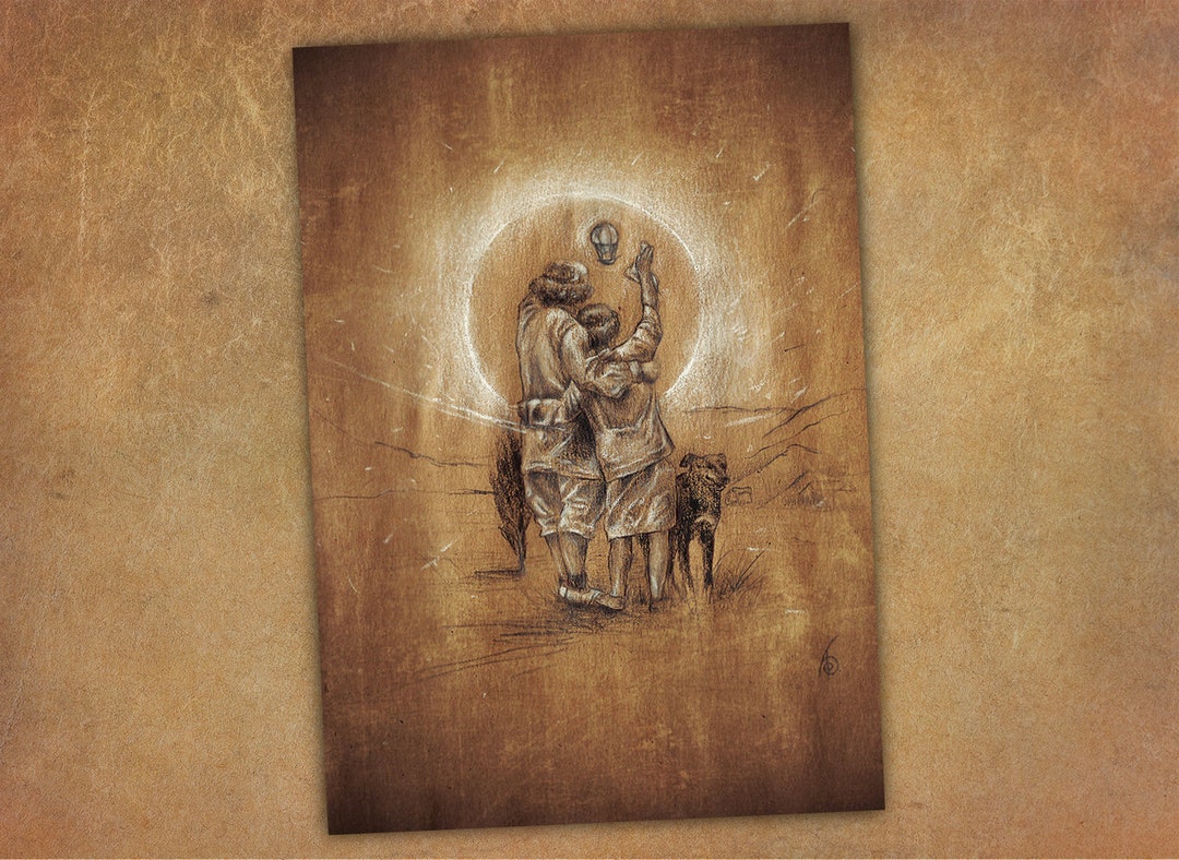 Art Print From Original Drawing disappearing A4 - Etsy