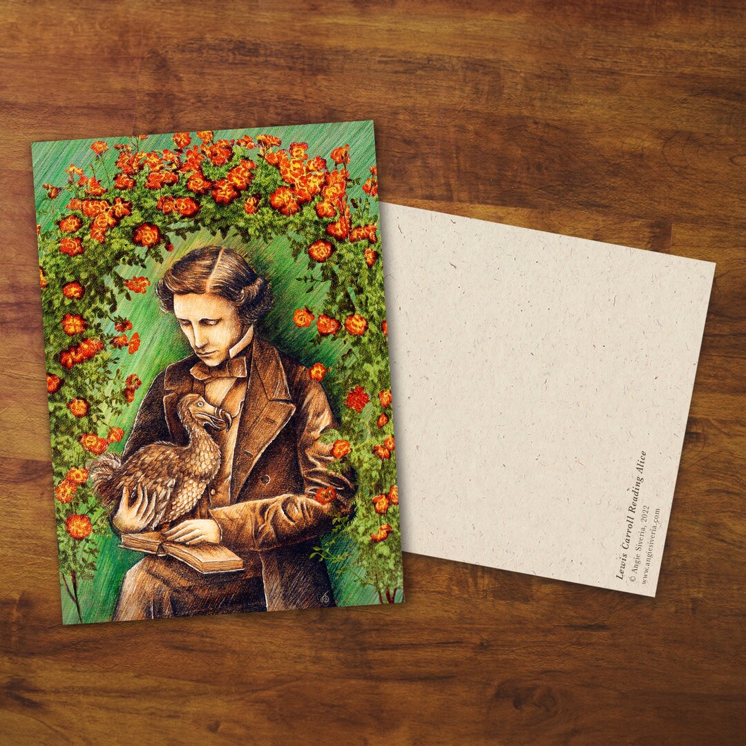 Postcard "lewis Carroll Reading Alice" - Gift, Art, Drawing, Card ...