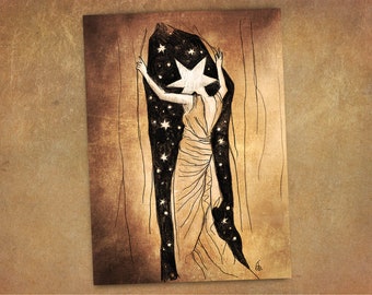 Art Print From Original Drawing disappearing A4 | Etsy