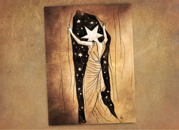 Art Print From Original Drawing oracle of a Found | Etsy