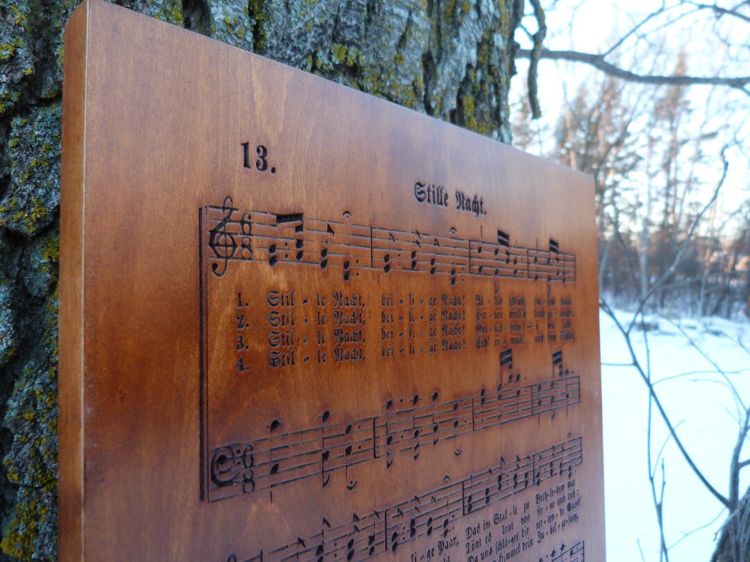 Stille Nacht German Christmas Carol Gothic Script Silent Night - Etsy