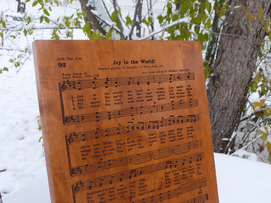 Joy to the World Christmas Carol Wood Hymn Carving Gift - Etsy