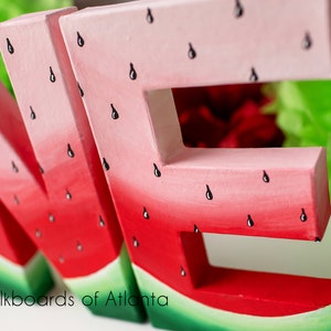 Watermelon 1st Birthday Letters, First Birthday, Watermelon Letters ...