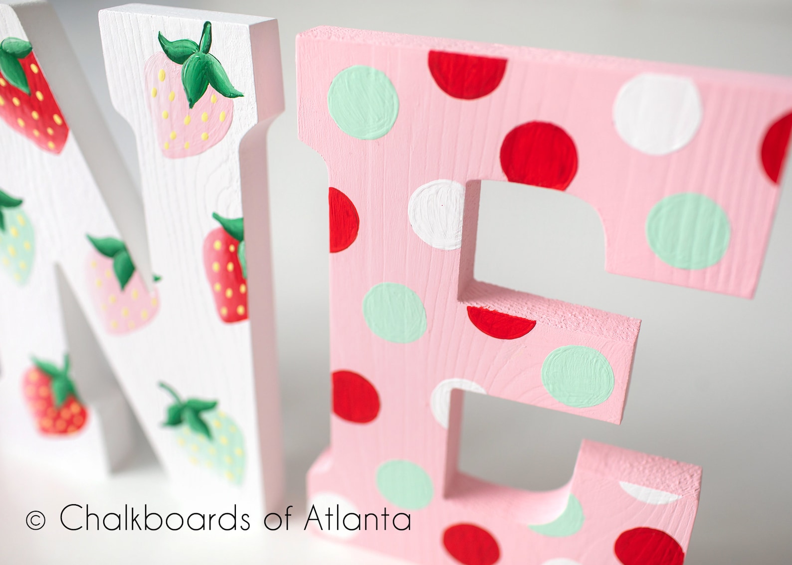 Strawberry 1st Birthday Letters First Birthday Strawberry - Etsy