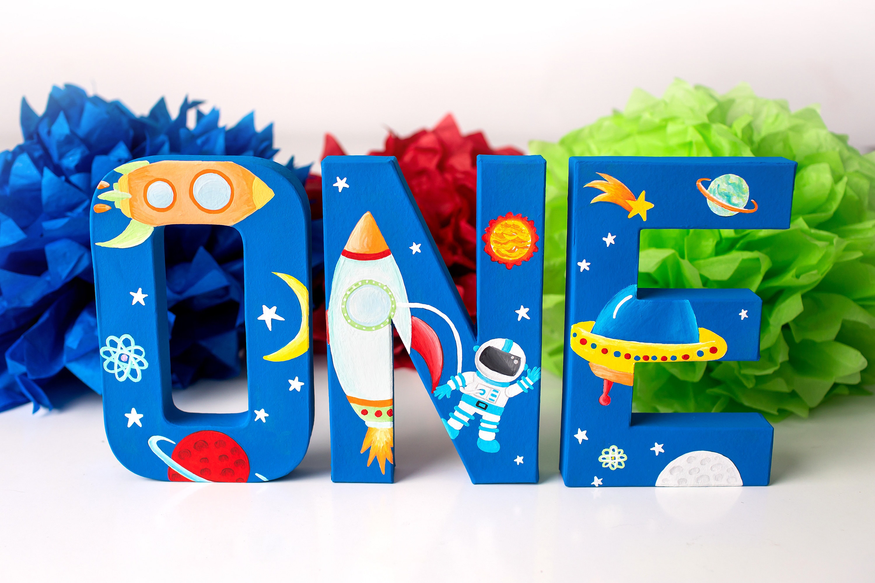 Blasting Into One 1st Birthday Space Moon Stars Planets | Etsy