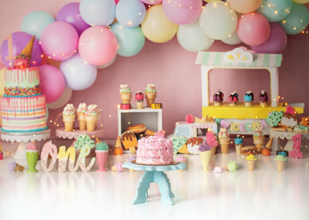 Ice Cream Script Letter: "one" 1st Birthday Party Decoration - Etsy
