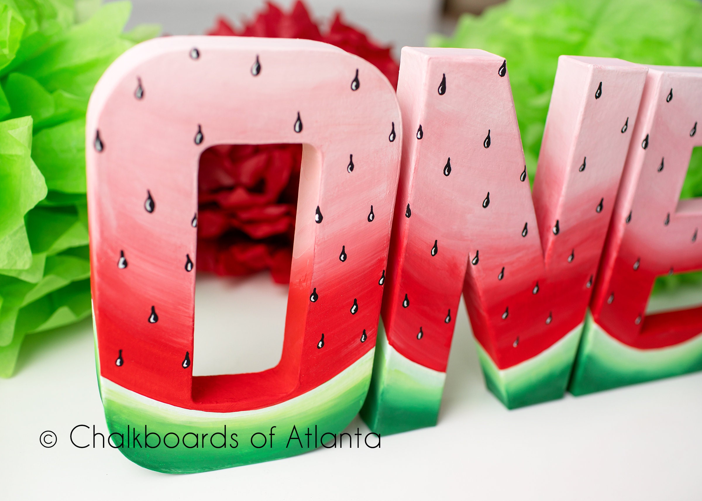 Watermelon 1st Birthday Letters First Birthday Watermelon - Etsy
