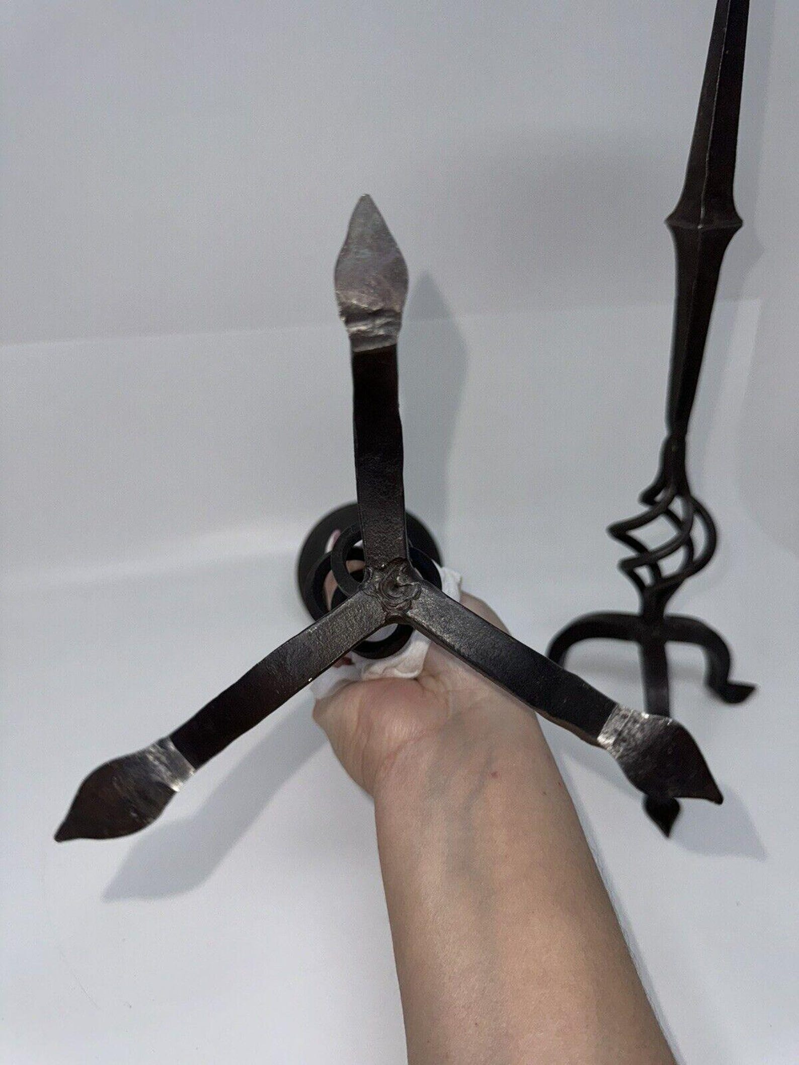 Wrought Iron Candle Holders Craftsman Mission Blacksmith Set Stands 13 ...