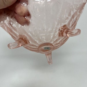 Vintage 3 Footed Pink Depression Glass Reproduction Candy Dish Made in ...