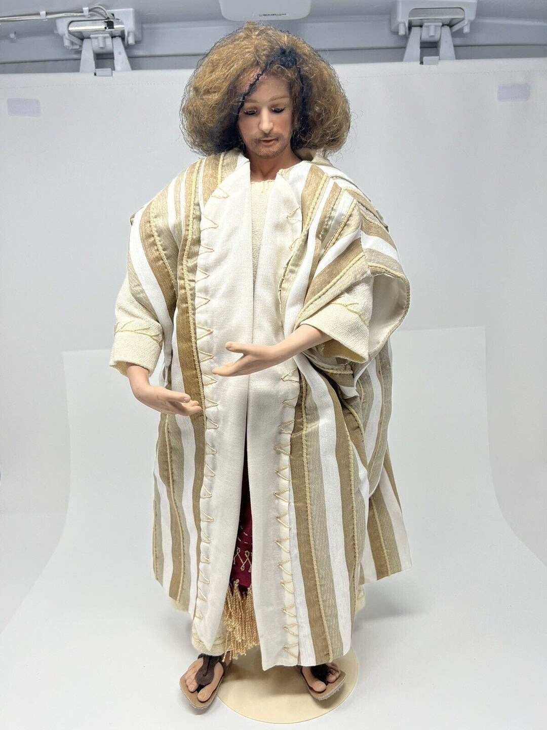 Ashton-drake Galleries I Am the Good Shepherd Jesus Porcelain Doll W ...