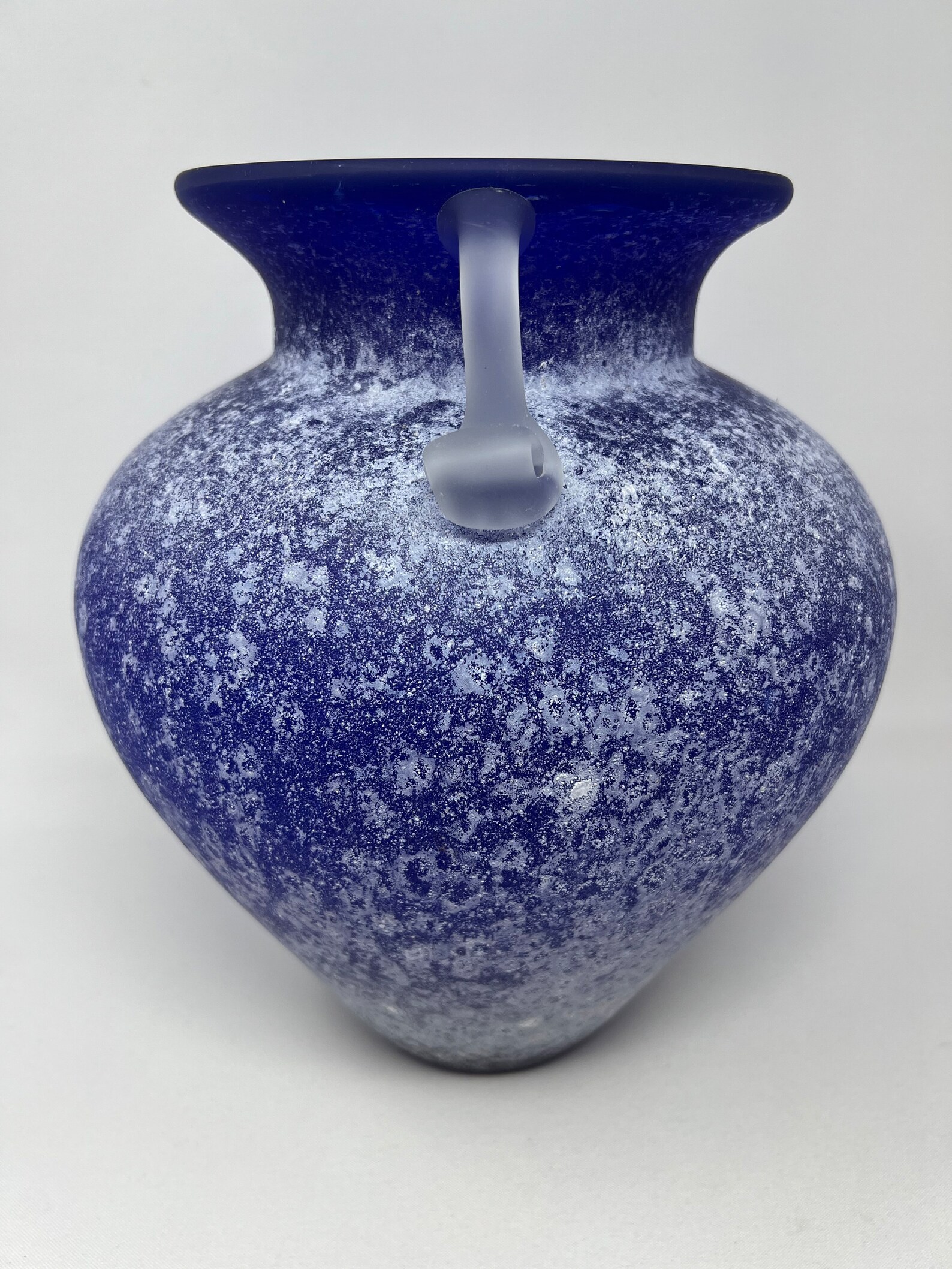 Vintage VICTOR ALEXANDER Hand Blown Glass Cobalt Blue Double Handle ...