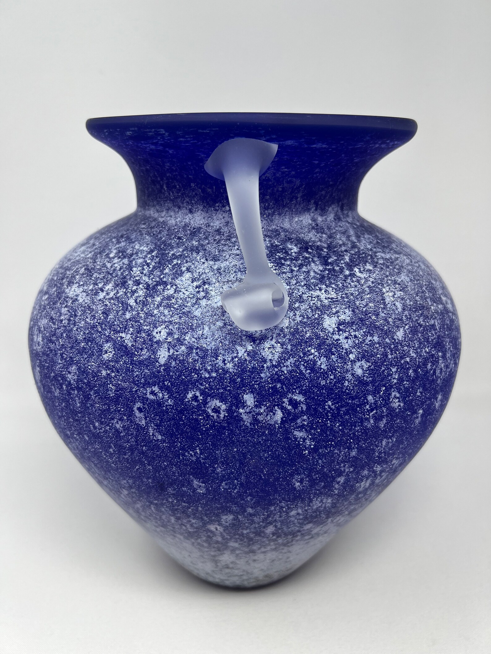 Vintage VICTOR ALEXANDER Hand Blown Glass Cobalt Blue Double Handle ...