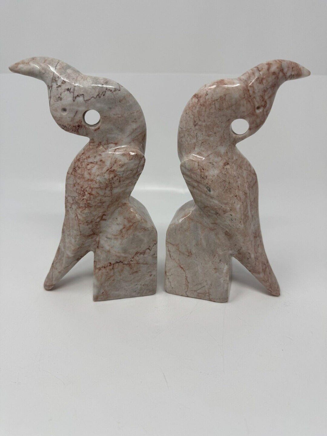 Vintage Marble Birds Set of Two Bookends or Statues 7” Tall - Etsy