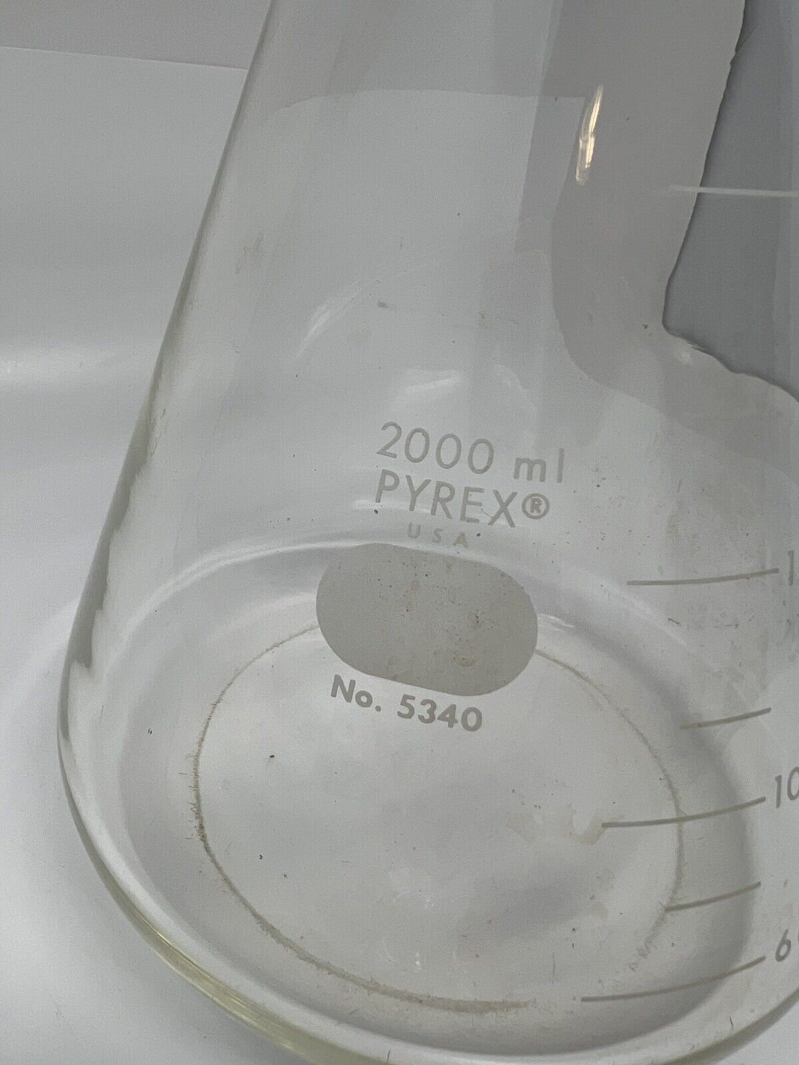 PYREX Glass 2000ml Filtering Flasks Heavy Wall Side Tube 1/2 OD 5340-2L ...