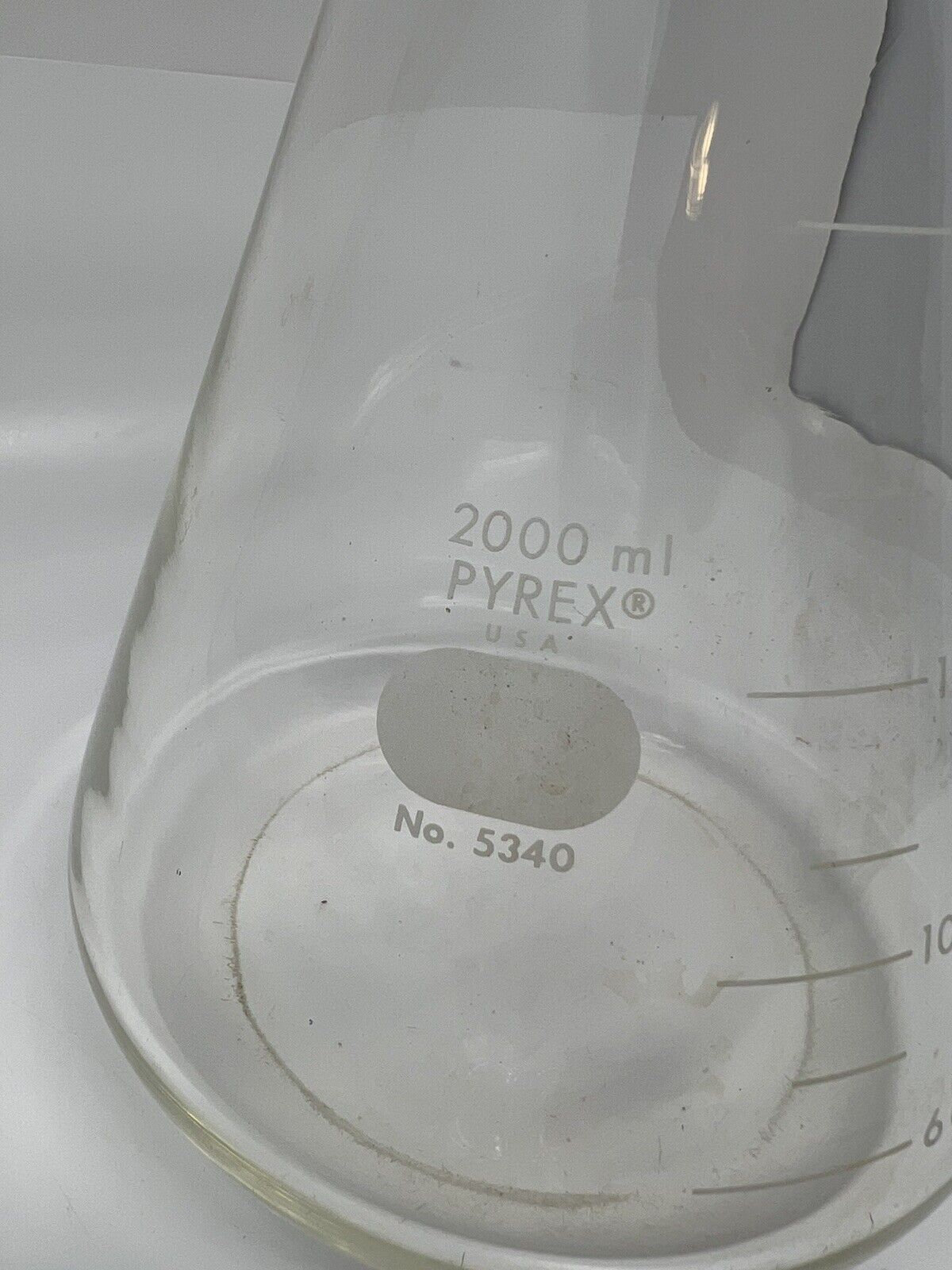 PYREX Glass 2000ml Filtering Flasks Heavy Wall Side Tube 1/2 OD 5340-2L ...