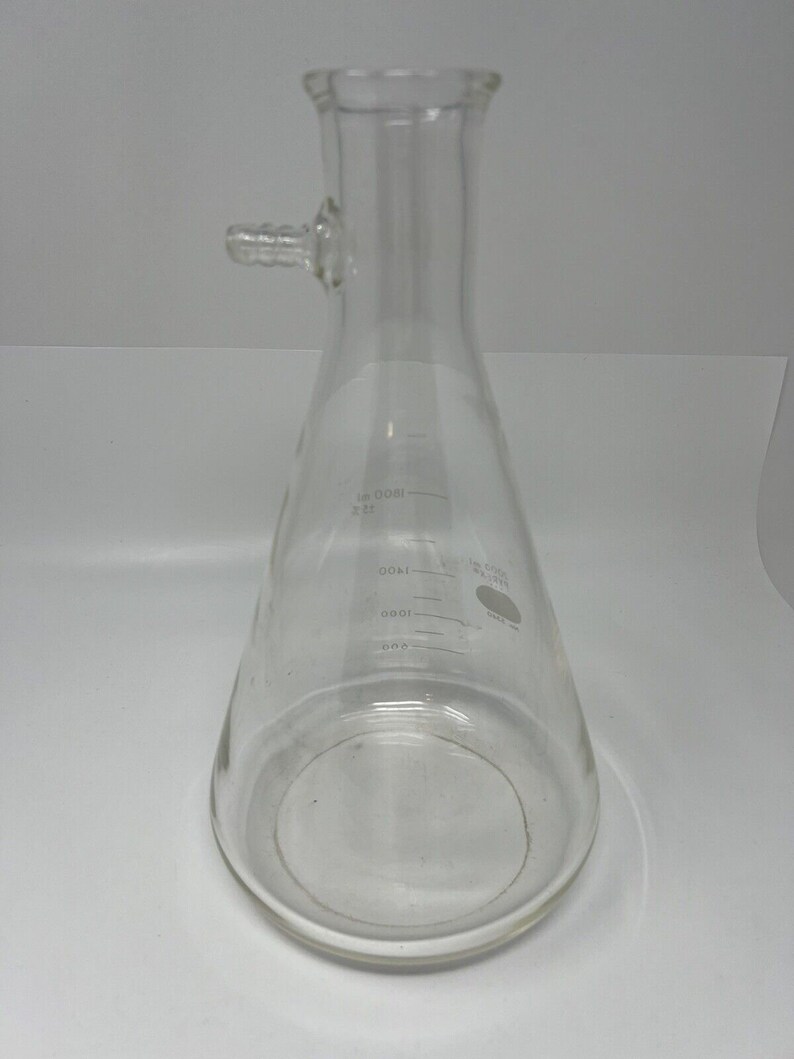 PYREX Glass 2000ml Filtering Flasks Heavy Wall Side Tube 1/2 OD 5340-2L ...