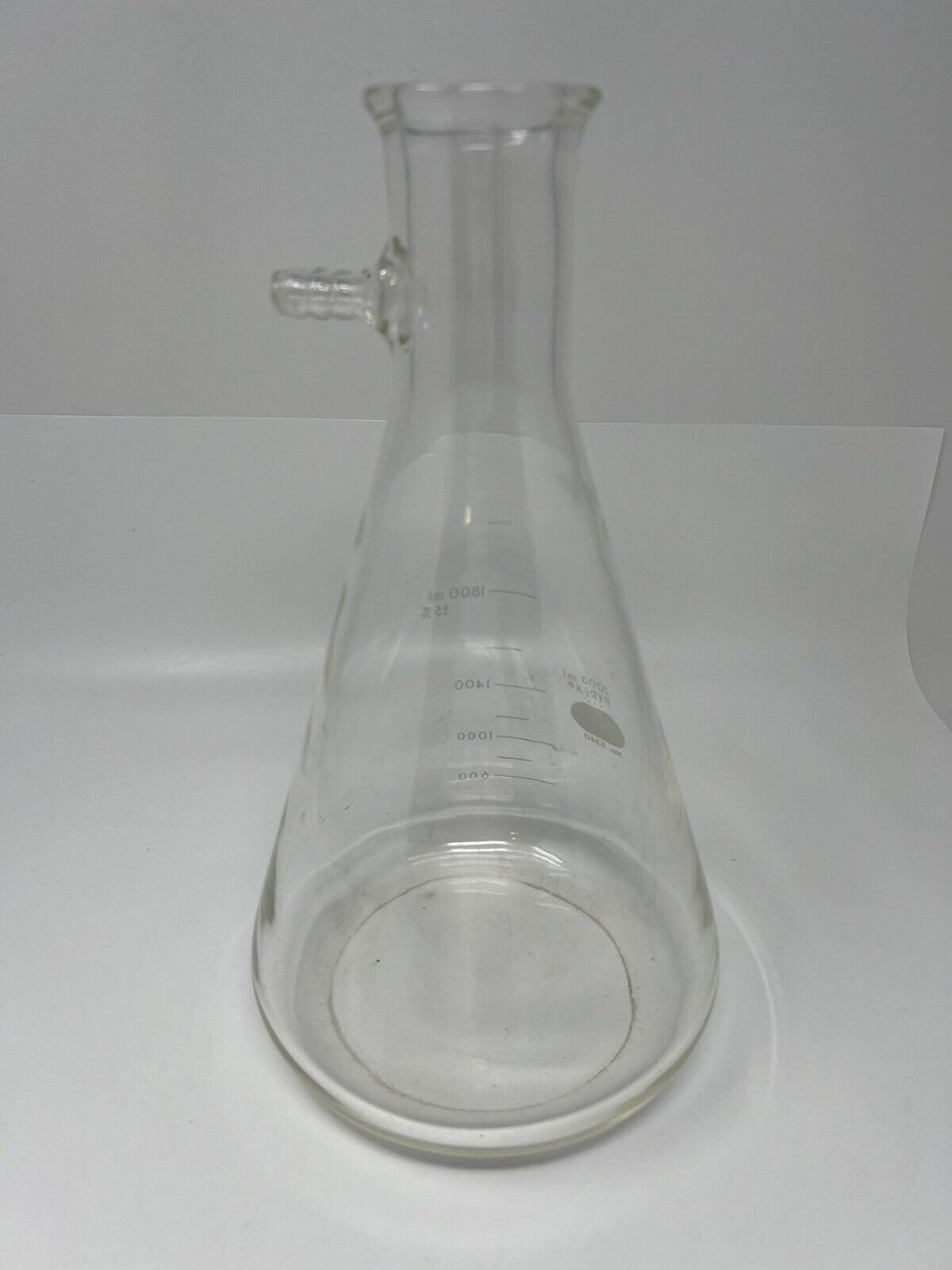 PYREX Glass 2000ml Filtering Flasks Heavy Wall Side Tube 1/2 OD 5340-2L ...