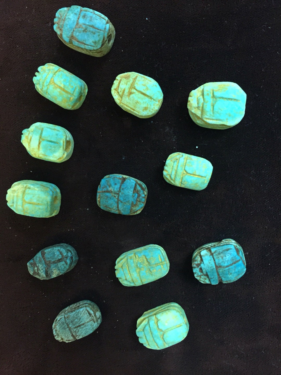 Set of 5 Pcs Clay Scarabs 15x12 Vintage From the 1970s! - Etsy