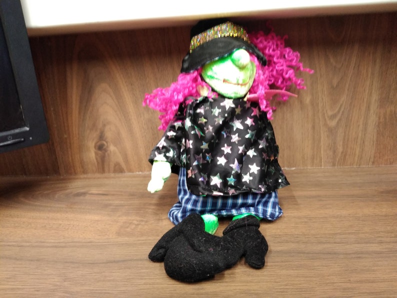 Ty Beanie Babies Scary the Green Faced Witch - Etsy