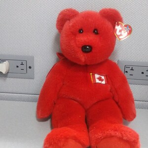 Ty Beanie Buddies Pierre the Red Canadian Stuffed Plushy Bear - Etsy