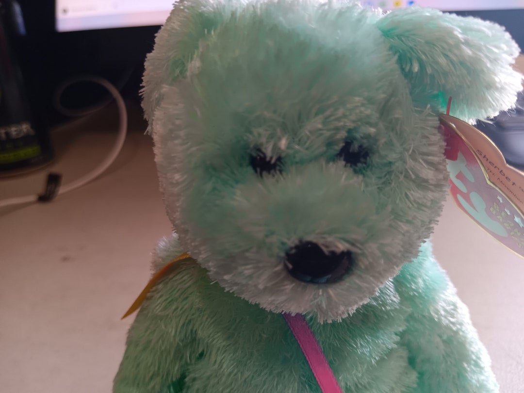 Ty Beanie Babies Sherbet (blueish Green Version) - Etsy