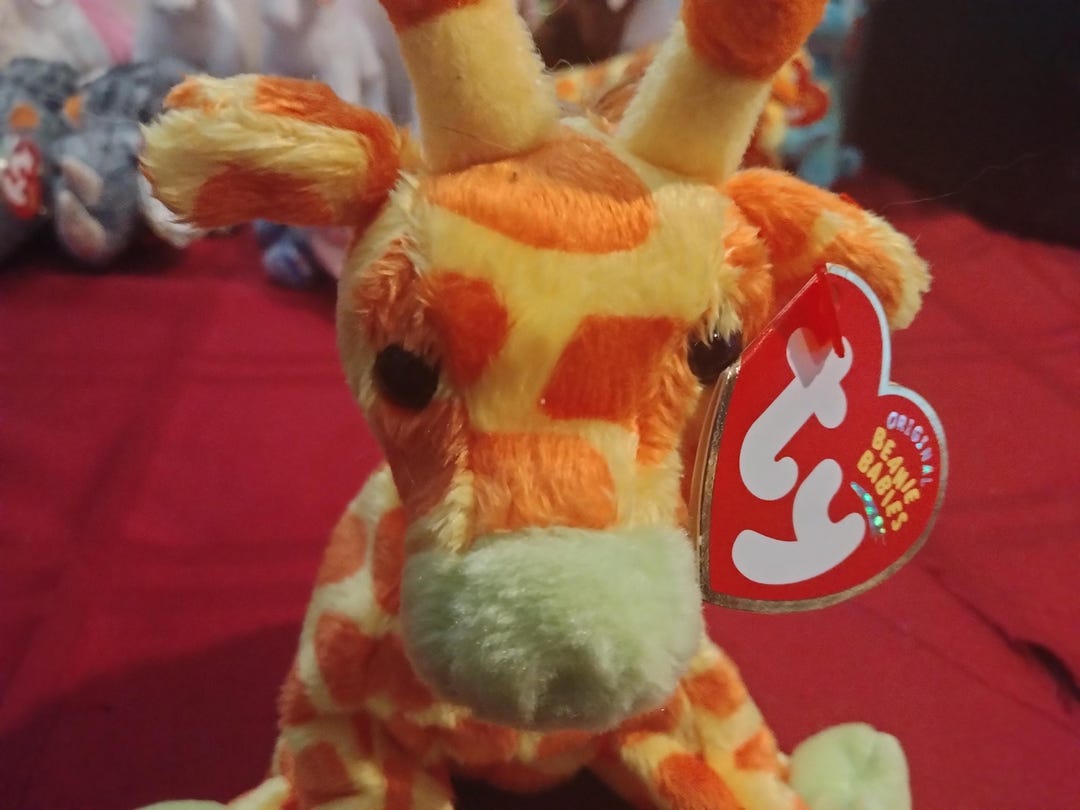 Ty Beanie Babies Giraffiti the Orange, Red and Green Soft, Plushy ...
