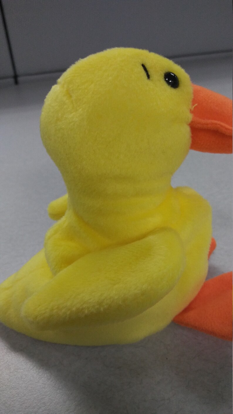 Ty Beanie Babies Quackers the Yellow Duck With Orange Feet and - Etsy