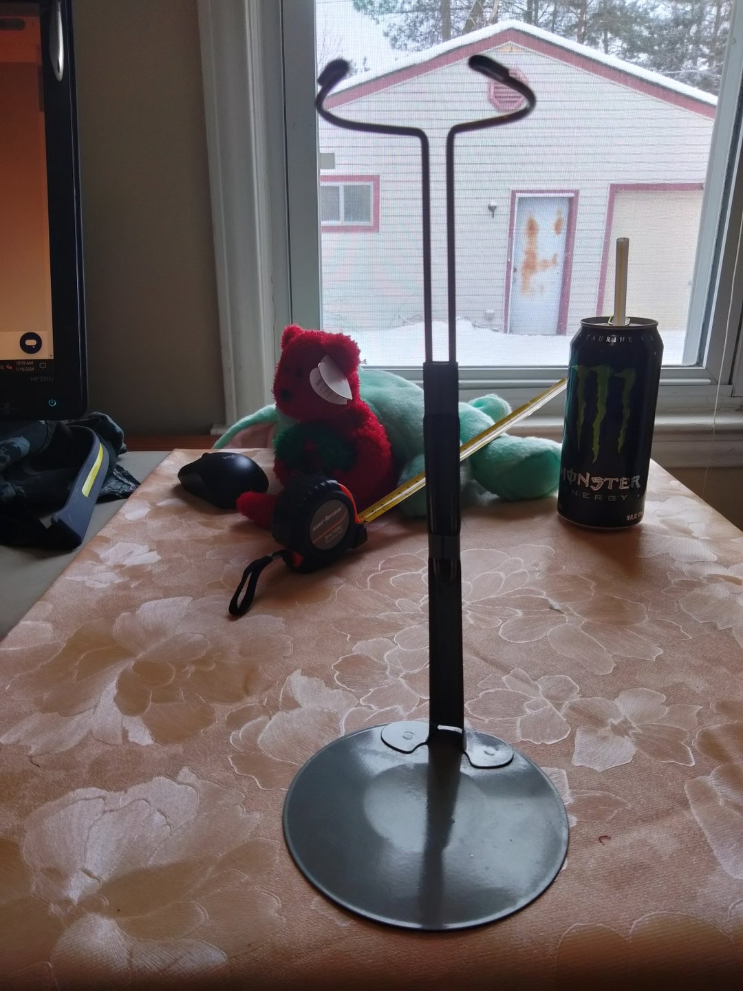 Adjustable Gray Metal Doll Display Stand, Maximum Suggested Height 12 ...