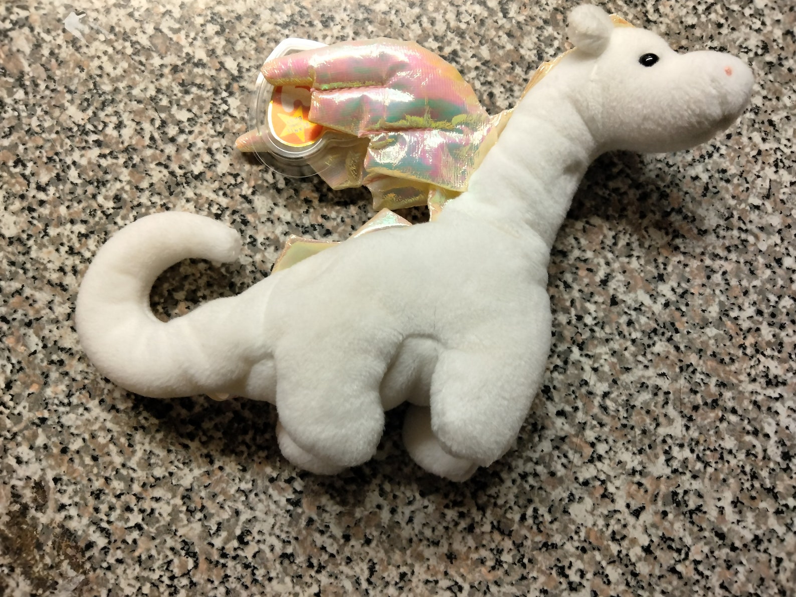 Ty Beanie Babies Magic the White Dragon With Iridescent Wings - Etsy
