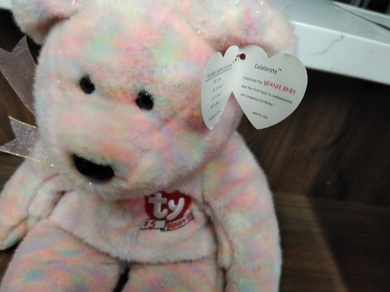 Ty Beanie Buddies Celebrate the Multi Colored Bear - Etsy
